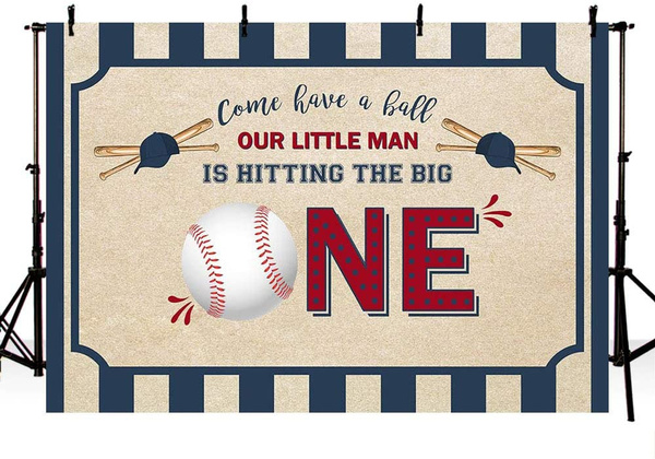 Vintage Baseball 1st Birthday Photo Backgrounds Boy Sports Ball One ...