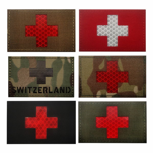 Switzerland Flag IR Patch Armband Badge Sticker Decal Applique ...