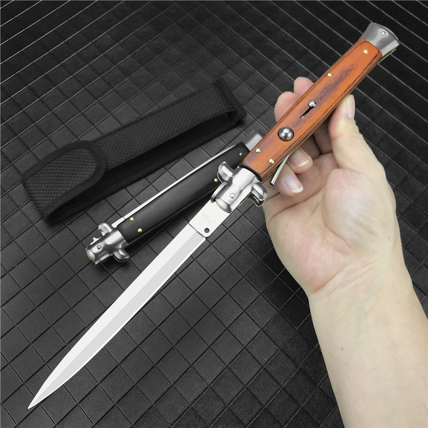 Italian Style Mafia 13'' Inch Flick Knife Outdoor Spring Assisted Jump ...
