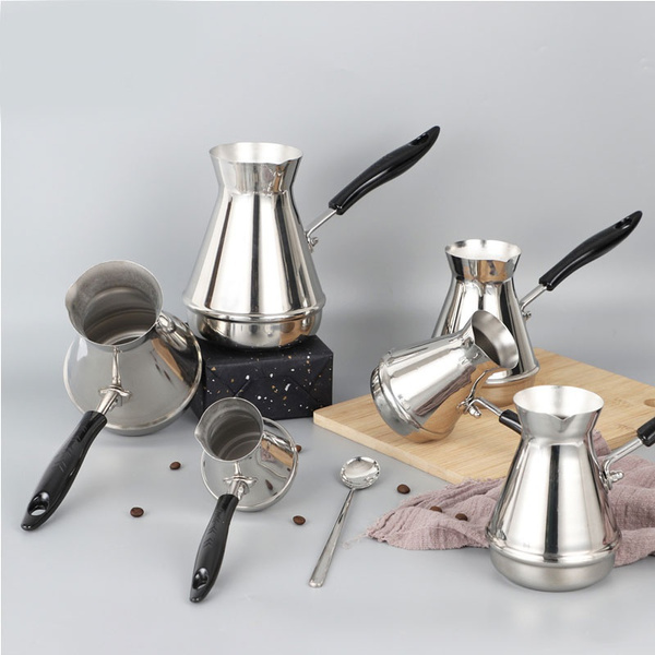 Coffee Maker Mocha Moka Pots Arabica Kettles Handle Turkish Warmer Long ...