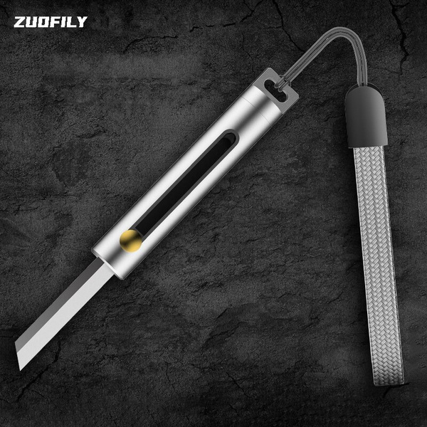 Portable Folding Telescopic Paper Knife Outdoor EDC Pocket Micro-blade ...
