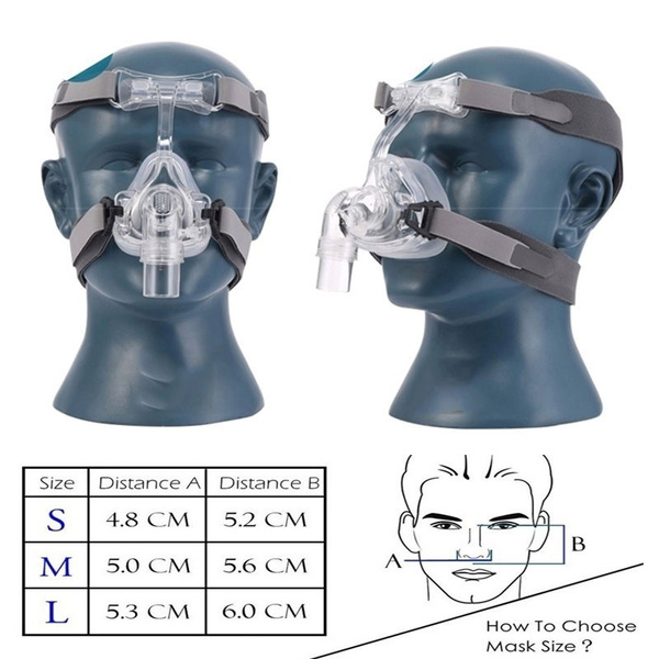 NM2 Nasal Mask For CPAP Masks Interface Sleep Snore Strap With Headgear ...