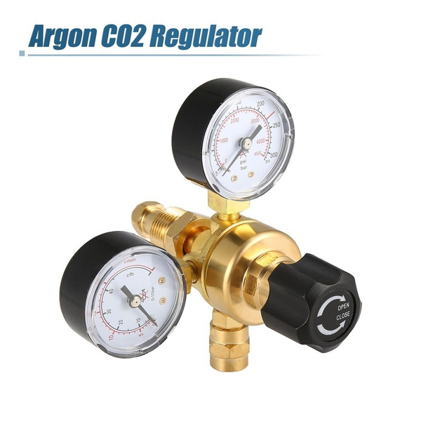 Car Universal Dual Gauge Argon CO2 Regulator Gauge Pressure CGA580 Gas ...