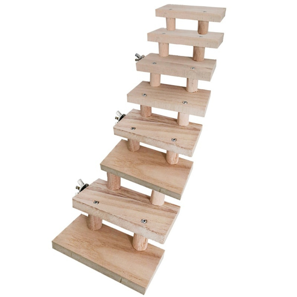Hamster Ladder Toys 3/4/5/6/7/8 Layers Wood Ladder Bird Parrot Toy ...