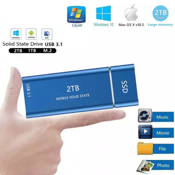 New Mini 2TB SSD High Speed Portable External M.2 Solid State Drive ...