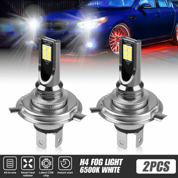 2PCS H4 9003 HB2 LED Headlight Foglight High Beam Bulb Fog Lamps White 6500K Super Bright | Wish