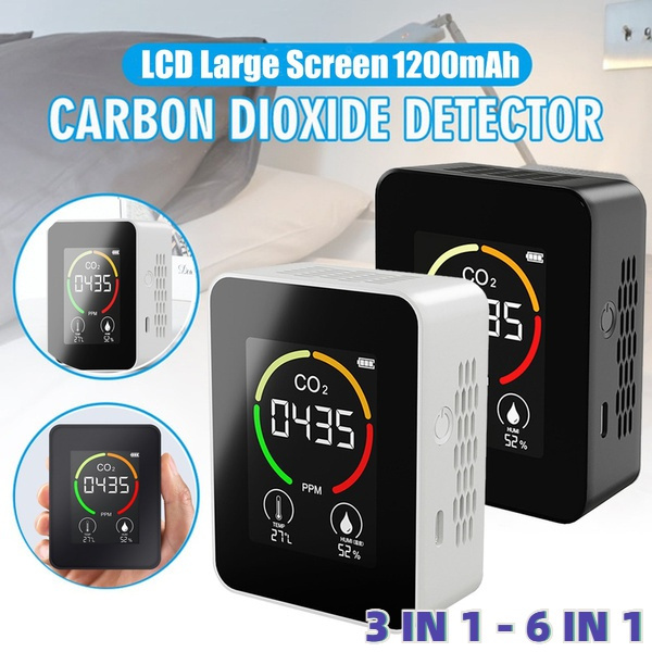 Multifunctional 6/5/3 IN 1 CO2 Meter Digital Temperature Humidity ...
