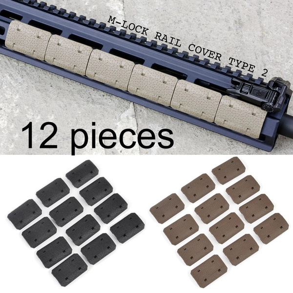 12 Pieces Kit M-LOK Handguard Rail Cover MLOK System Hand Protector ...