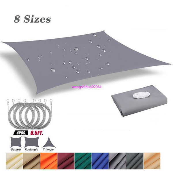 WANG ANTI-UV Waterproof Sun Shade Sail Car Cover Canopy Triangle ...