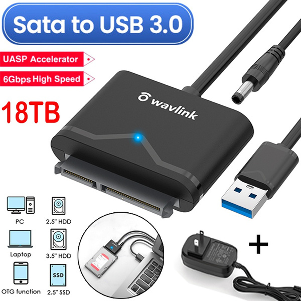 SATA IDE Hard Disk Drive Adapter ,50cm Sata 3 To USB 3.0 Cable with ...