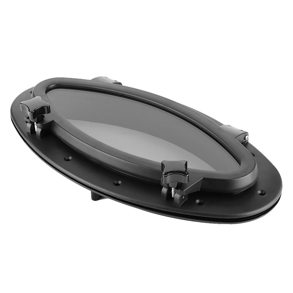Boat Portlight Boat Portlight,ABS Tempered Glass Oval Black Opening ...