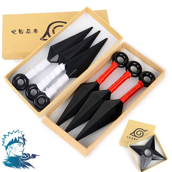 2022 New Anime Naruto Kunai Shuriken Cosplay Props Plastic Ninja Weapon ...