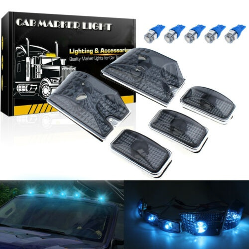 Smoke Cab Lens Roof marker light W/ Ice Blue Bulbs LED for Hummer H2 ...