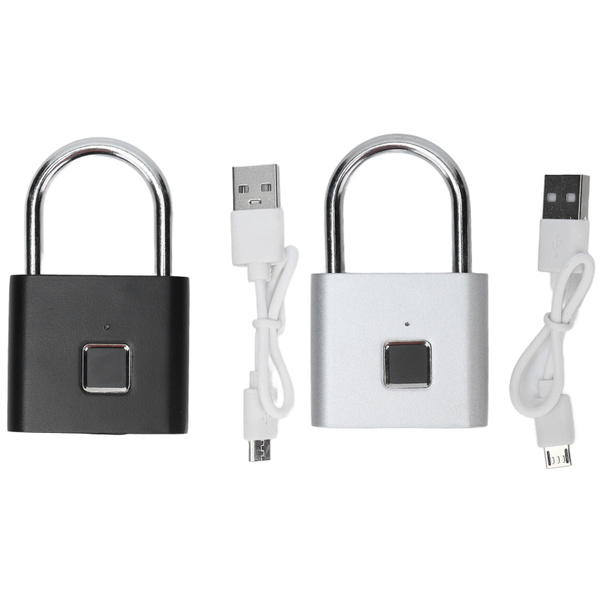 Smart Office Padlock, Rechargeable Cabinet Door Fingerprint Padlock for ...