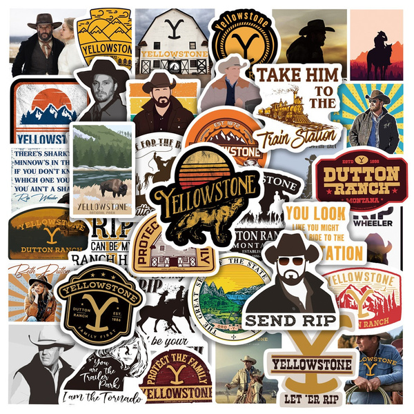 10/25/50pcs Tv Show Yellowstone stickers Yellowstone Dutton Ranch ...