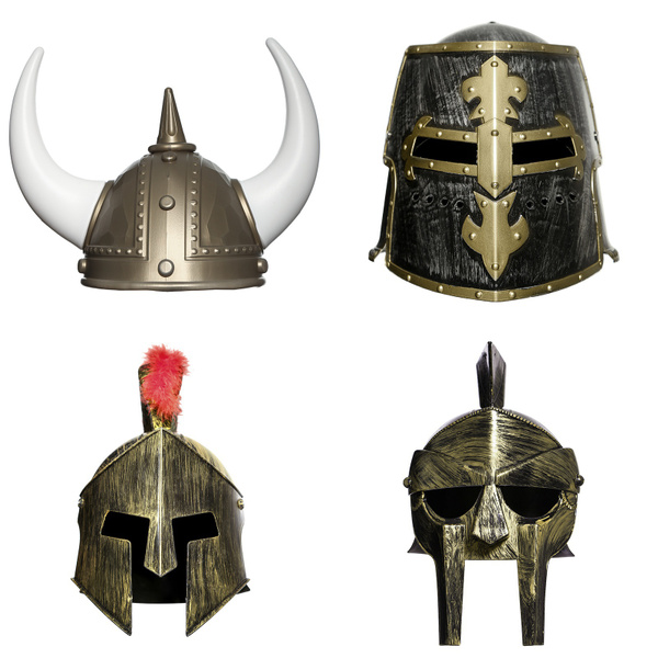 Halloween Costumes Roman Helmet King Hat Anime Cosplay Medieval Armour ...
