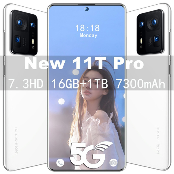 2022 New 11T Pro Smartphone 16GB+1TB Large Memory 7.3 Inch Water Drop ...