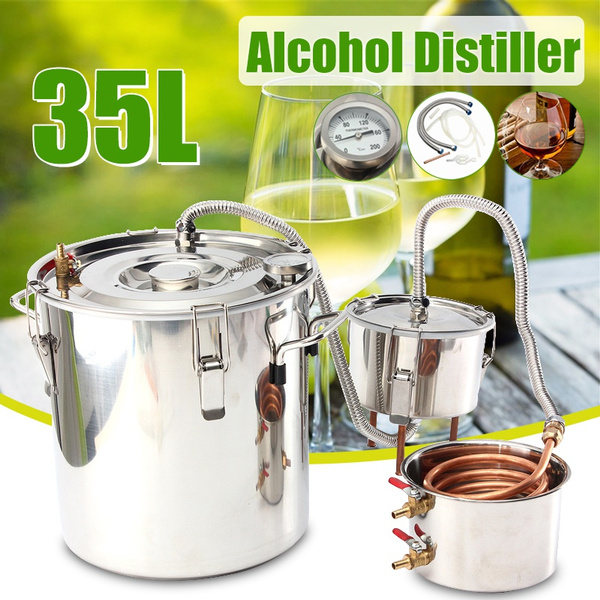 22/35L Still Stainless Steel Water Alcohol Distiller with Copper Tube ...