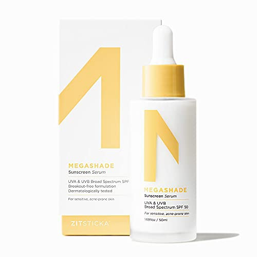 MEGASHADE by ZitSticka - SPF 50 Facial Sunscreen Serum for Breakout ...