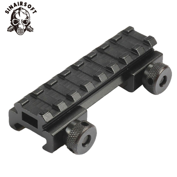 Sinairsoft 1pc 1/2(0.5)" See-Thru AR Flat-Top High 8 Slot Riser Base ...