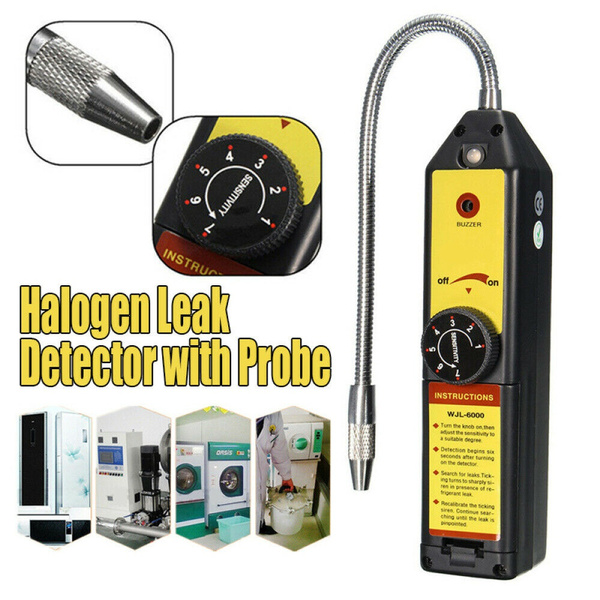 Portable Gas Leak Detector Sensor Halogen Tool CFC AC Freon Refrigerant ...