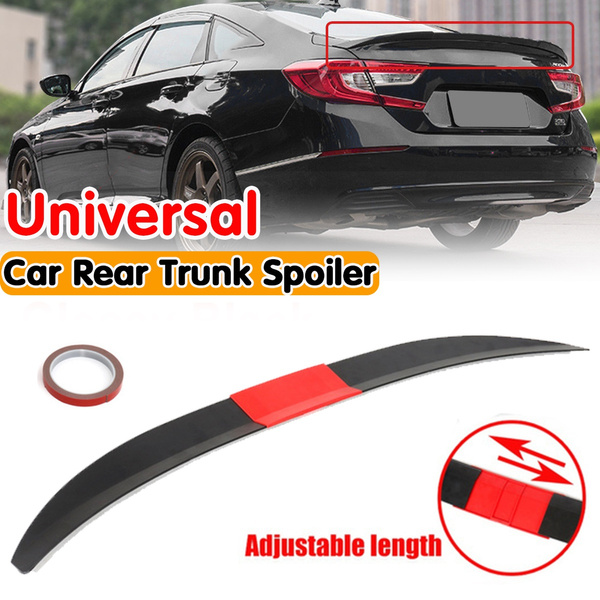 Universal Car Styling 5D Carbon Fiber Grain Rubber Rear Spoiler Wing ...