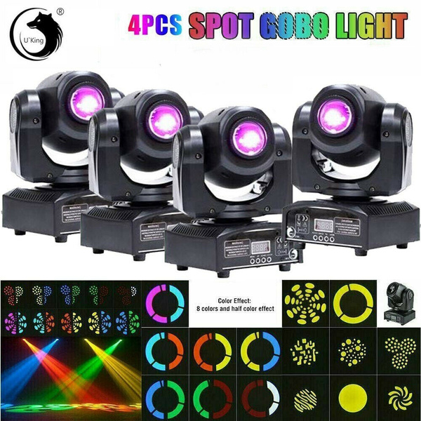 Moving Head 80W Stage Lighting RGBW Gobo Spot DMX Beam DJ Disco Club ...