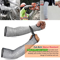 1PC Cut Arm Sleeve Safety Gloves Level 5 HPPE Resistant Anti-Puncture ...