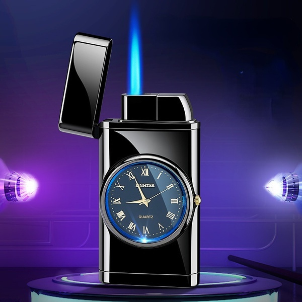 2022 straight dial lighter, built-in light, blue flame cigarette ... 2022 straight dial lighter, built-in light, blue flame cigarette ...