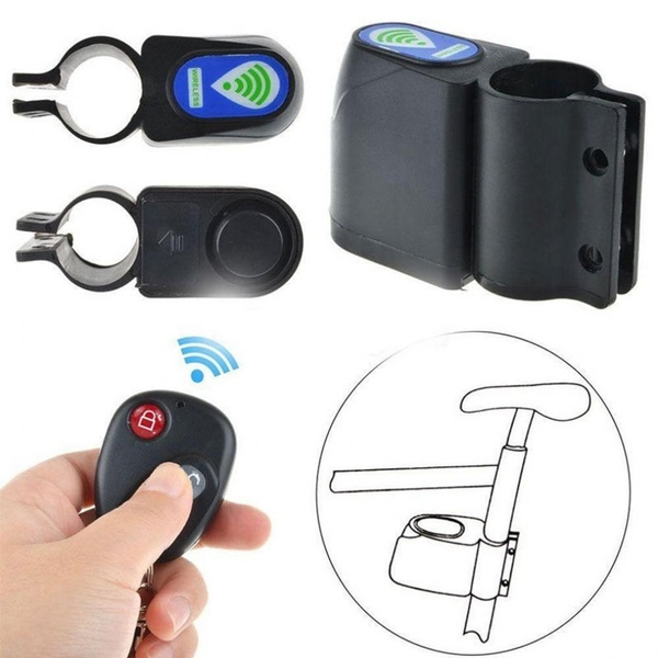 Bicycle Bike Security Lock Wireless Alarm Anti-theft Remote Control LED ...