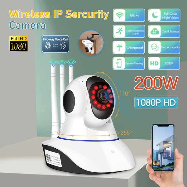 CAMECHO New Three Antennas Home Security Camera HD 1080P Indoor ...