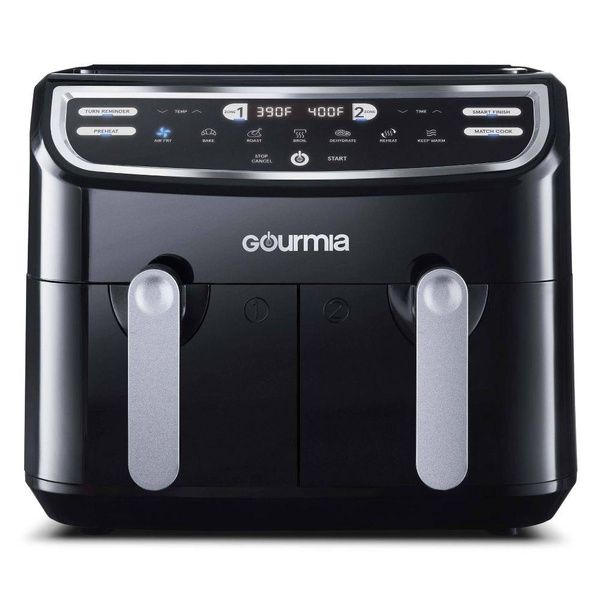 Open Box 9-Quart Dual Basket Air Fryer 7 Functions Smart Finish Match ...