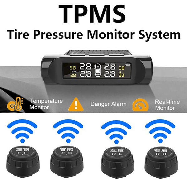LCD Digital Tire Pressure Gauge TPMS High-precision with External ...