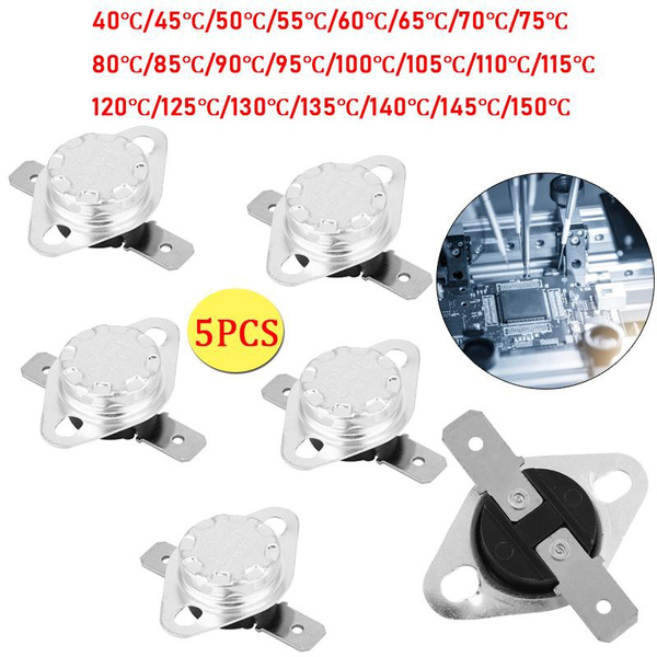 5PCS KSD301 Thermostat Thermal Control Switch 250V 10A Normally Closed NC Thermostat Temperature ...