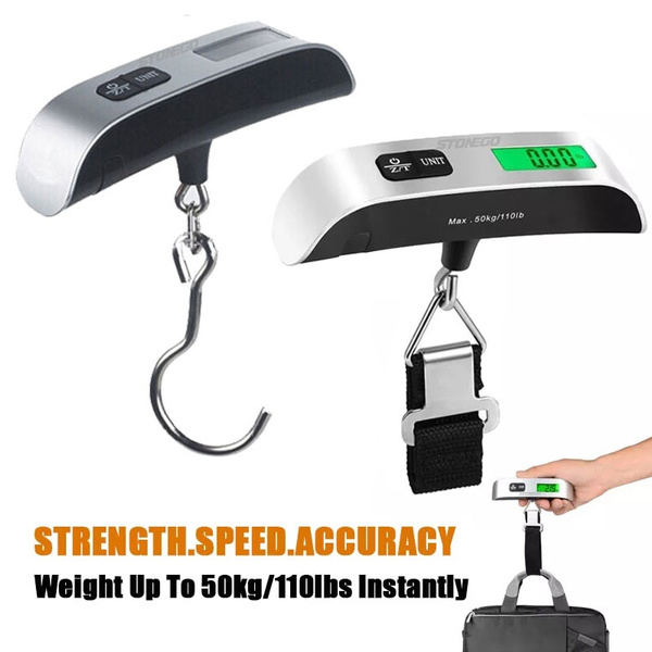 Portable Scale Digital LCD Display 110lb/50kg Electronic Luggage ... Portable Scale Digital LCD Display 110lb/50kg Electronic Luggage ...