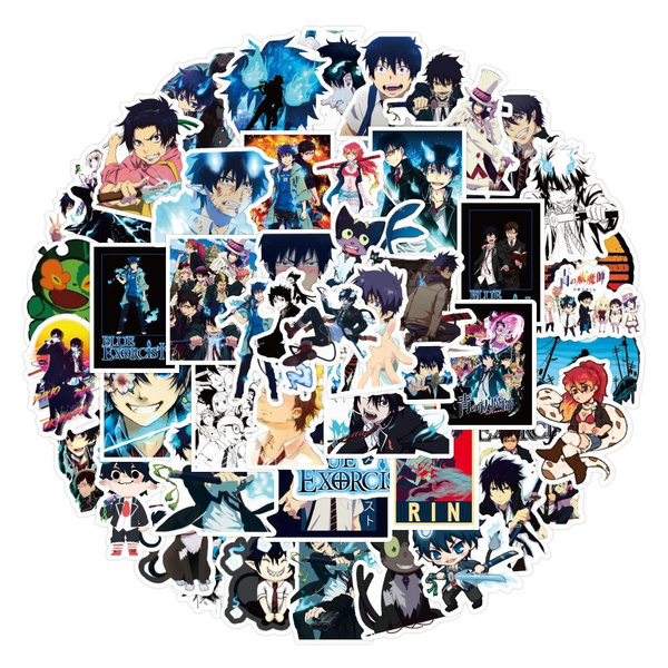 10/50Pcs Blue Exorcist Sticker Okumura Rin Graffiti Sticker Decorative ...