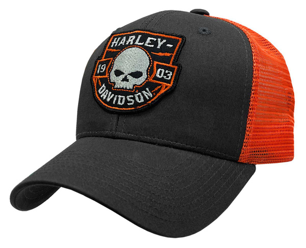 Harley-Davidson Mens Willie G Skull Patch Snapback Colorblocked Mesh ...