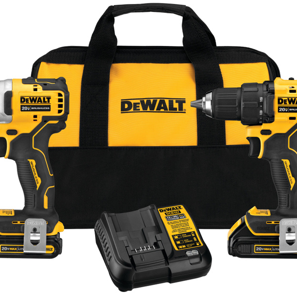 DEWALT DCK278C2 ATOMIC 20V MAX CORDLESS BRUSHLESS COMPACT DRILL/IMPACT ...