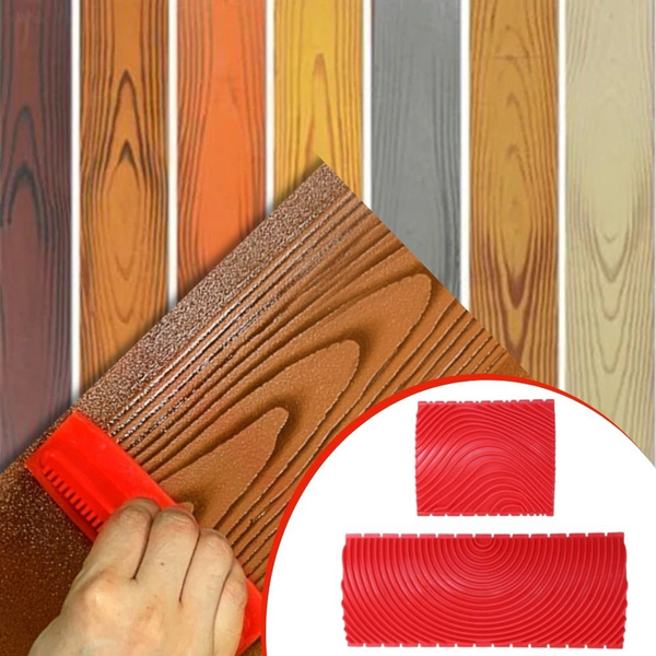 Wood Graining Tool 2PCS, Woodgraining Decoration, Paint Roller Wooden ...