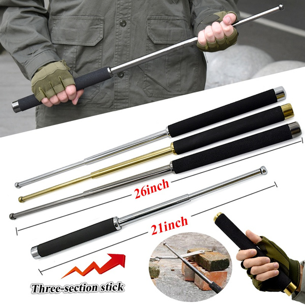 Self Defense Swing Sticks Three-section Telescopic Sticks 21/ 26inch ...