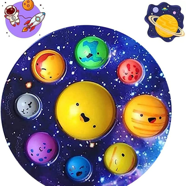 Solar System Dimple,Simple Planet Dimple Oversize Poper Fidget Space ...