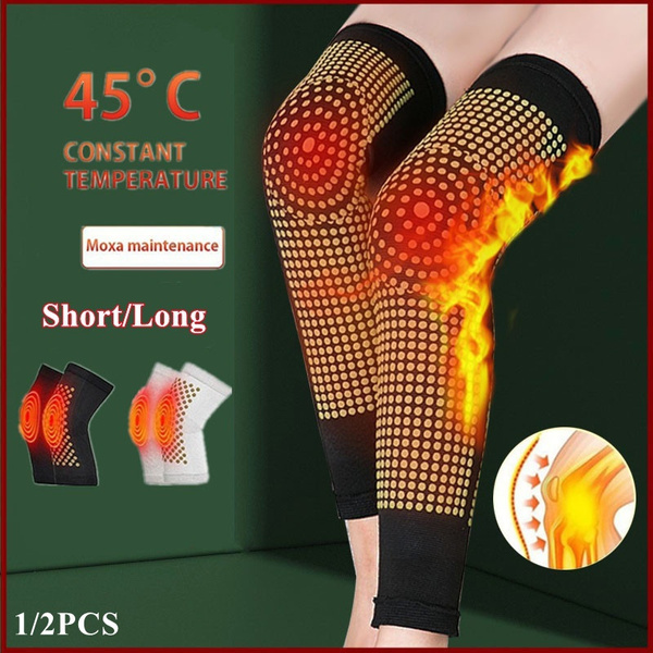 1/2PCS Short/Long Style Warm Wormwood Support Knee Pad Knee Brace Warm ...