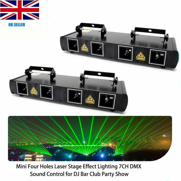 U`King 30W LED 460mW Stage Laser Light RGPY Disco Strobe Lights DMX 7CH ...