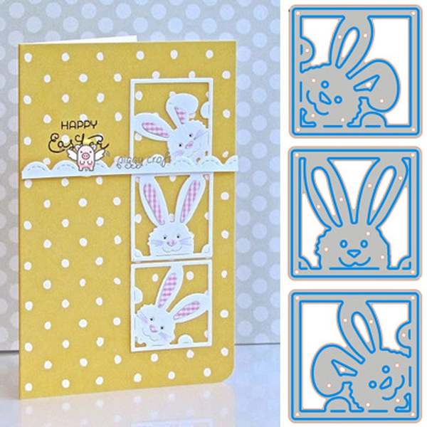 Happy Easter Egg Metal Cutting Dies Scrapbook Paper Craft Knife Mould ...