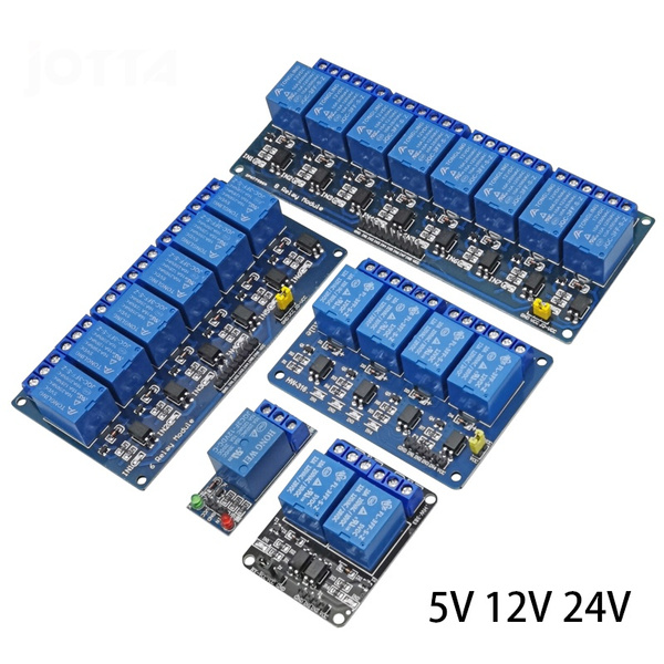 5V 12V 24V Relay Module With Optocoupler Relay Output 1 2 4 6 8 Way ...