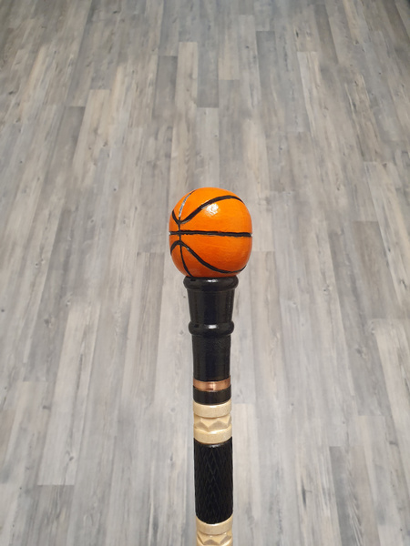 Basketball walking stick, wood carved basketball walking cane | Wish