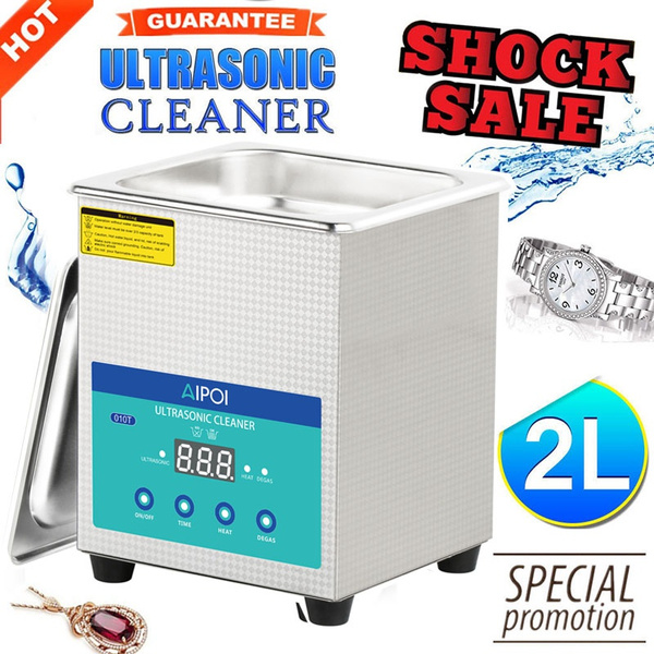2L Digital Stainless Ultrasonic Cleaner Ultra Sonic Bath Cleaning Tank ...