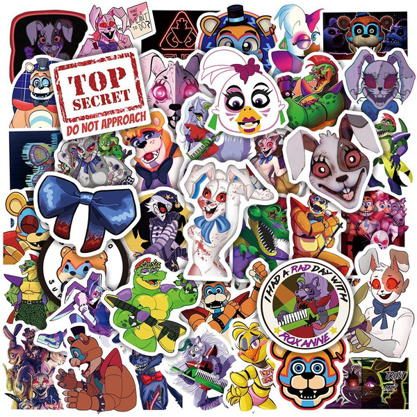 15/50PCS Five Nights Freddy stickers security loopholes graffiti ...