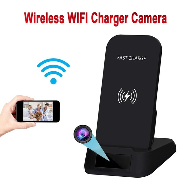 WiFi Hidden Camera Wireless Charger Indoor Security Invisible Lens ...