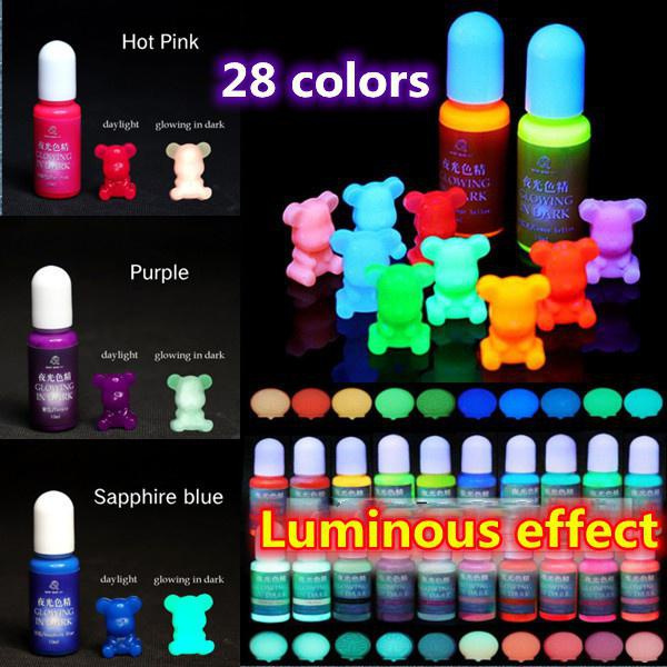 1pc NEW 28 Colors 10ml Fluorescent Epoxy Resin Diffusion Pigment Epoxy ...